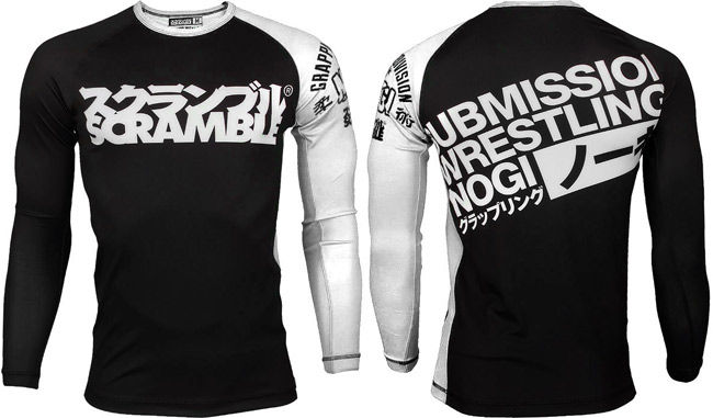 Рашгард Scramble BJJ Ranked Rash Guard Чорно-білий купити в магазині Forbox