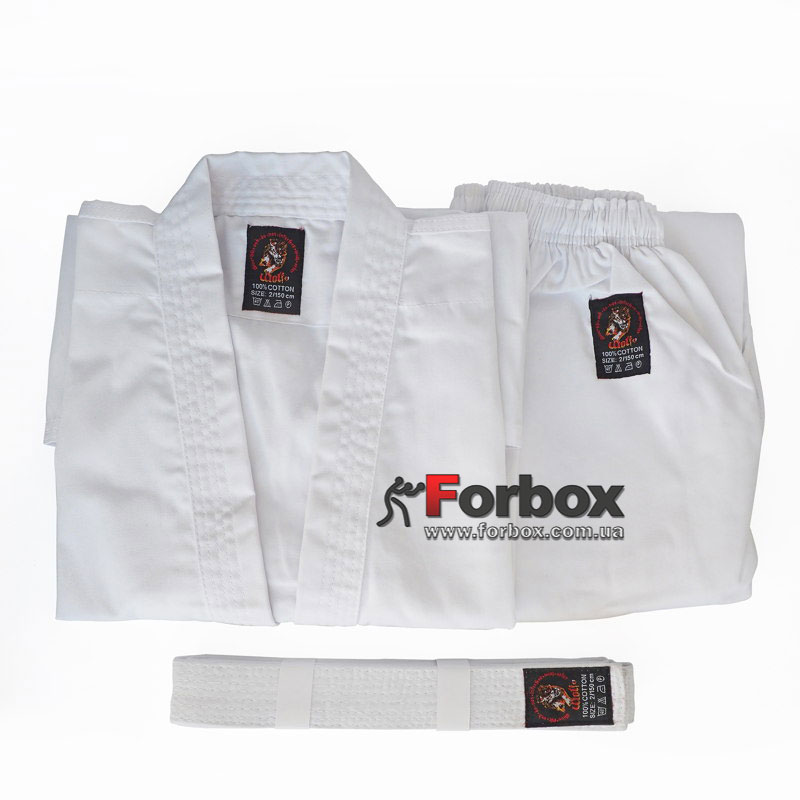 Кимоно для каратэ Wolf 260 гм2 натуральный хлопок (WLFK, белое) купить ...